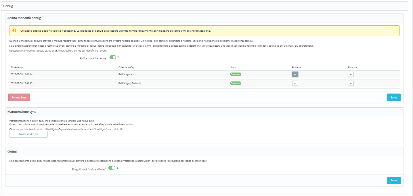 How can I understand eBay errors with debug mode ? – Help Prestalia